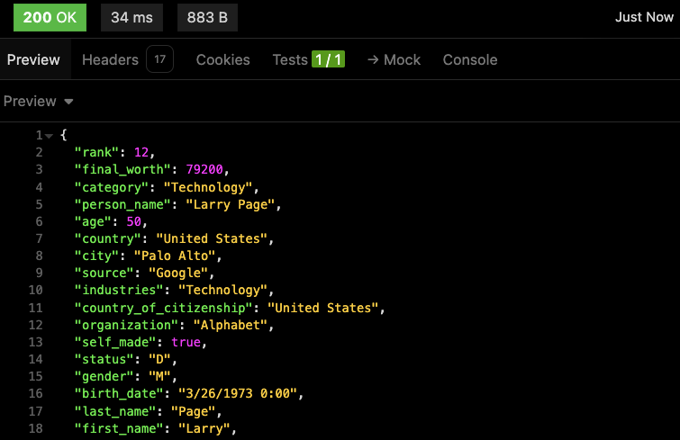Billionaires API - API Robots