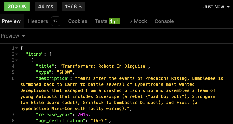 Netflix Top Titles API - API Robots
